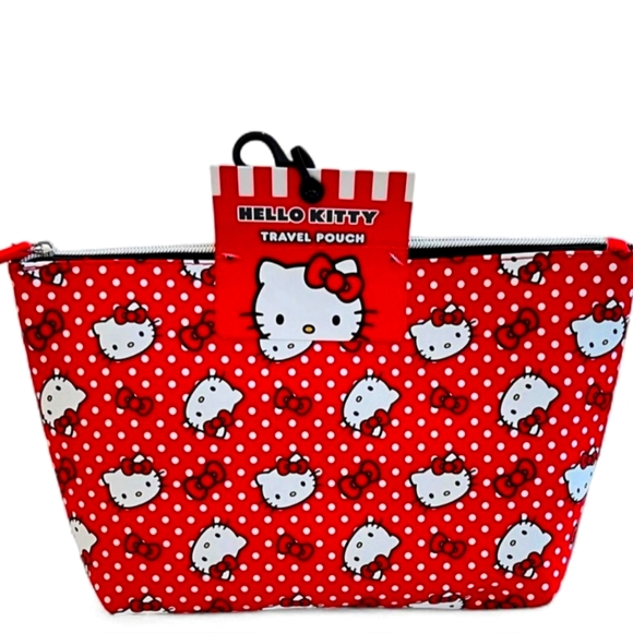 Hello Kitty | Bags | Hello Kitty Red And White Polka Dot Pouch Nwt ...